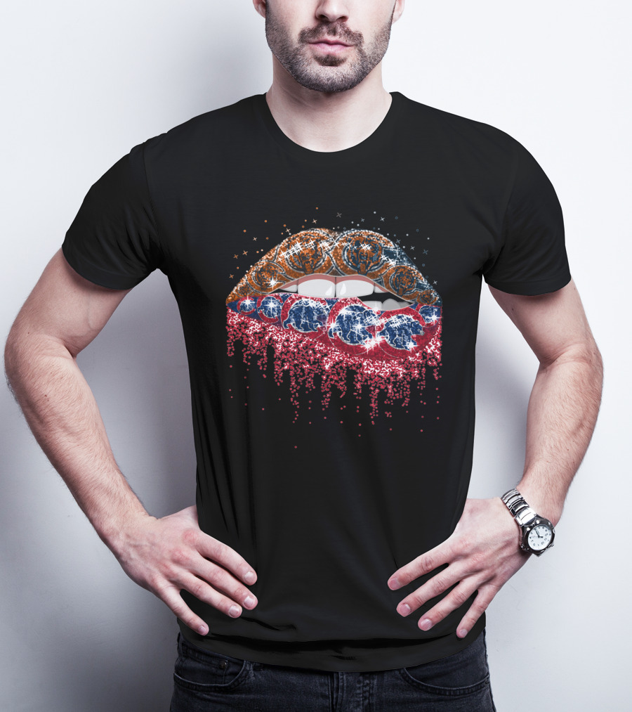 Cincinnati Bengals Patriots Dripping Lip Art Nfl Couture Style T-Shirt