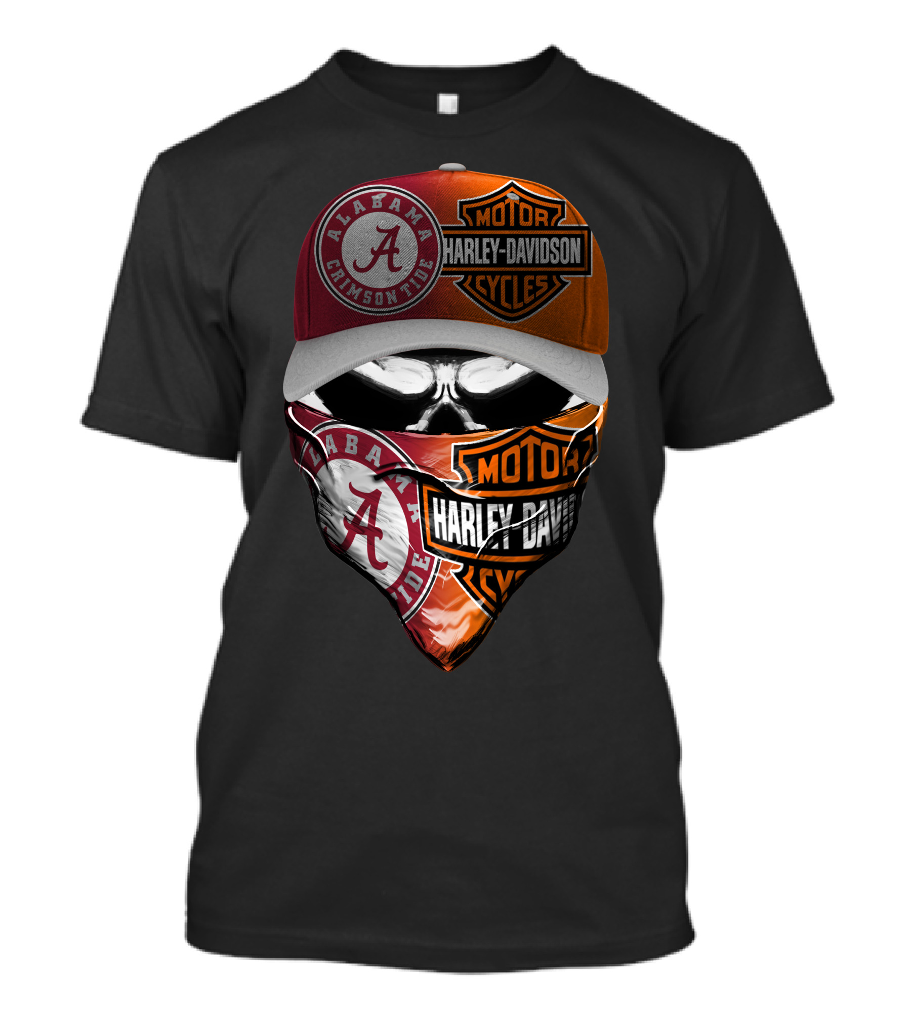 Alabama Crimson Tide Harley Davidson Motorcycles T-Shirt
