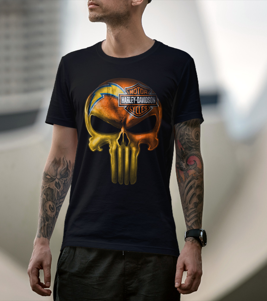 Harley Davidson Punisher Skull Chargers T-Shirt