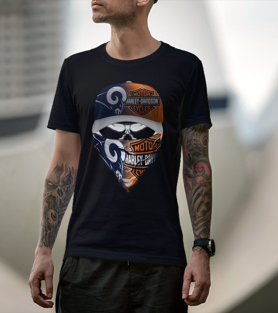 Harley Davidson Los Angeles Rams Fan Gear T-Shirt