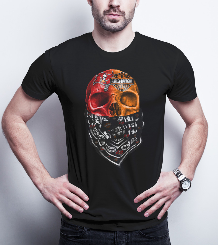 Harley Davidson Buccaneers Skull Bandana 30Hl T-Shirt
