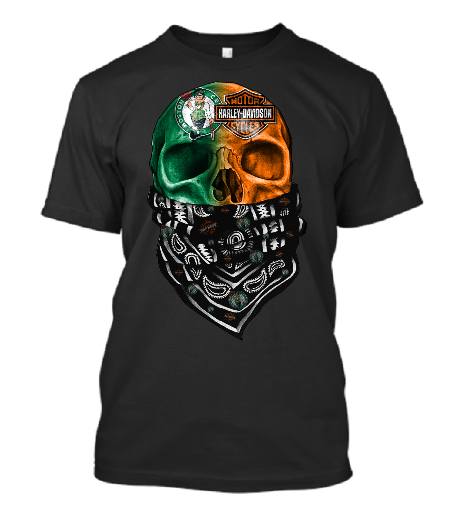 Harley Davidson Celtics Skull Bandana T-Shirt