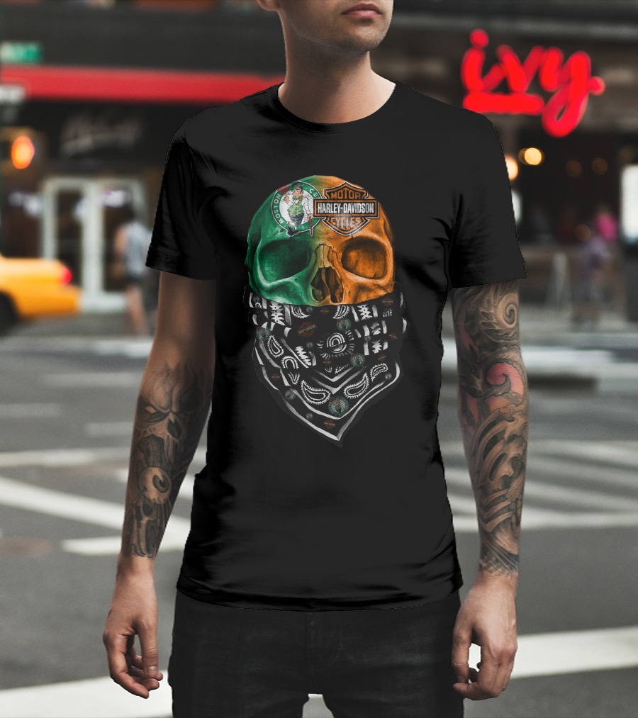 Harley Davidson Celtics Skull Bandana T-Shirt