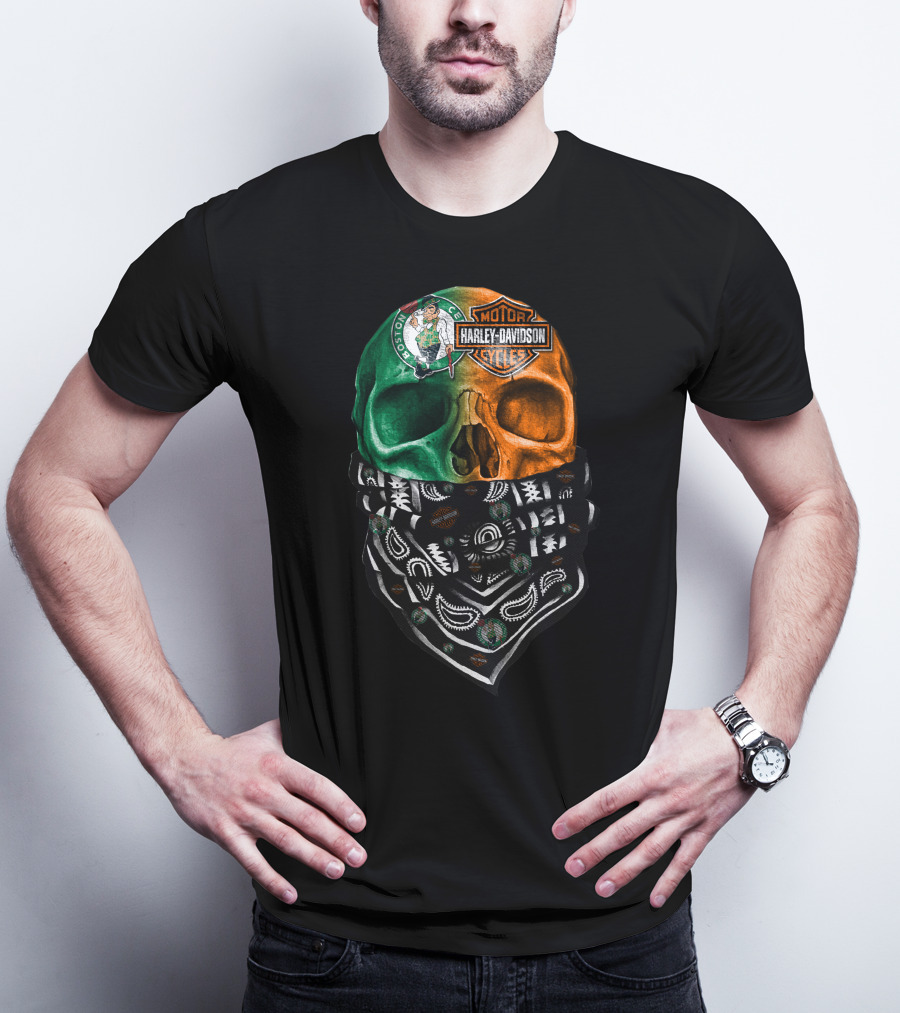 Harley Davidson Celtics Skull Bandana T-Shirt