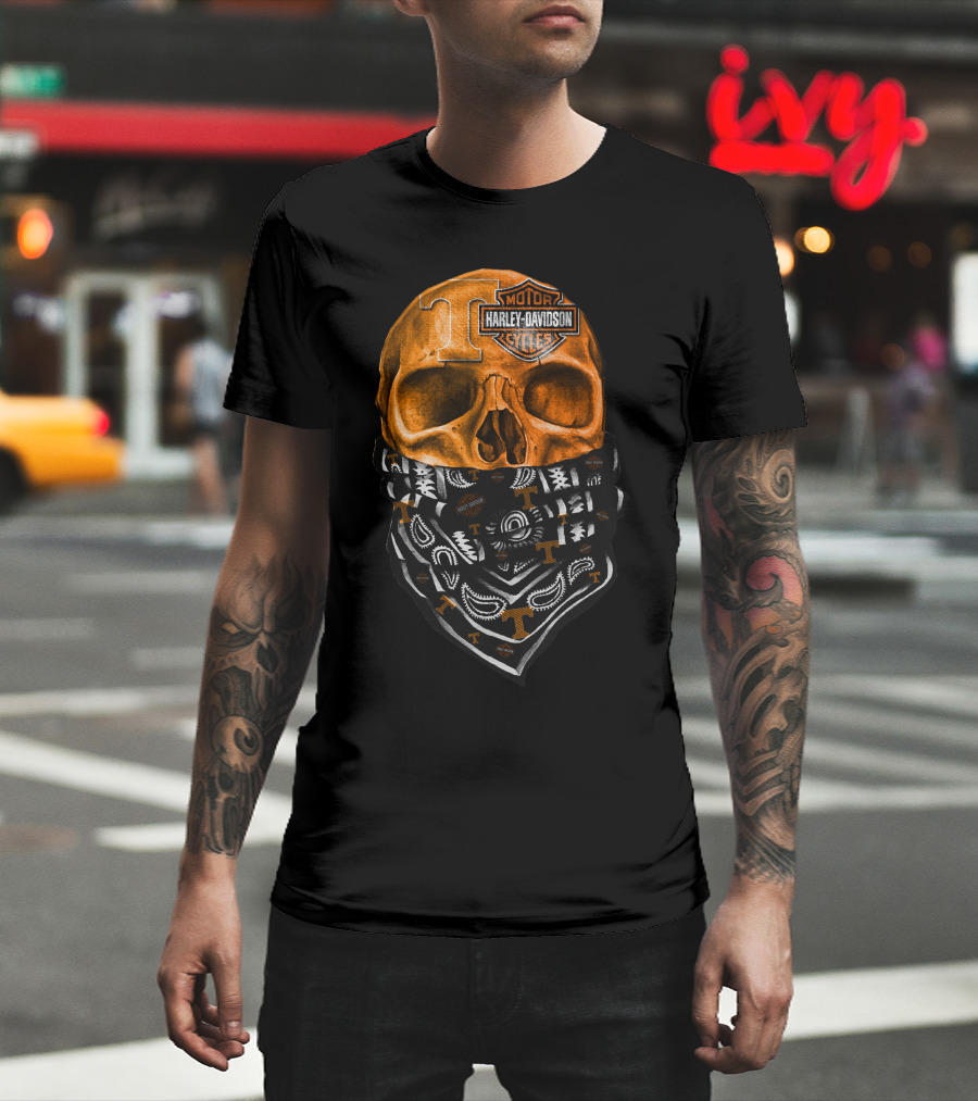 Tennessee Harley Davidson Skull Bandana T-Shirt