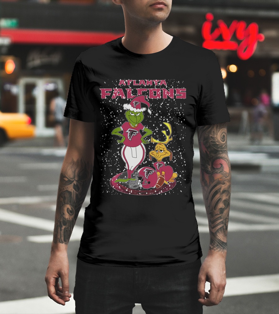 Atlanta Falcons Grinchxmas Snowy Football T-Shirt