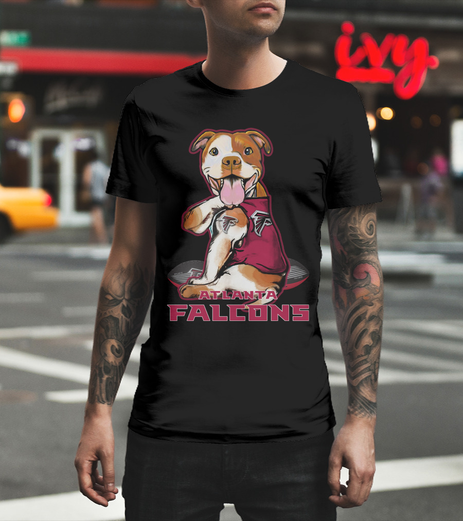 Pittbull Atlanta Falcons Dog T-Shirt