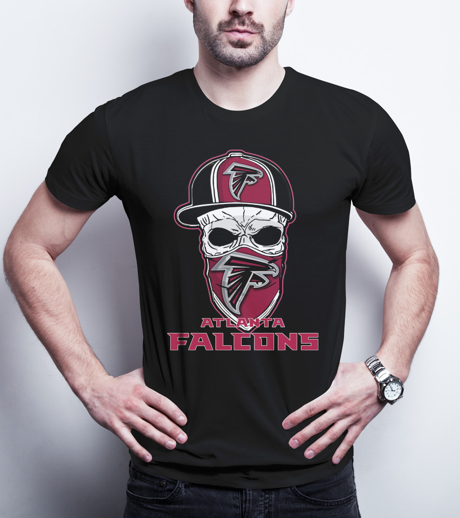 Atlanta Falcons Skull With Cap T-Shirt
