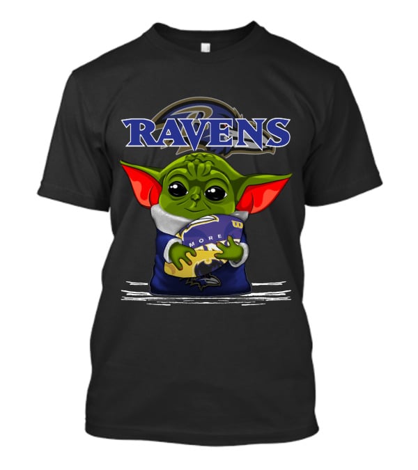 Ravens Yoda Baltimore Football Team Fan T-Shirt