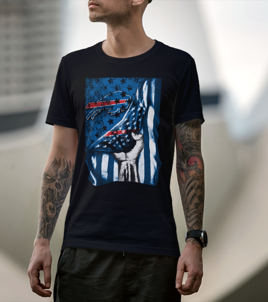 Patriotic Buffalo Bills Flag T-Shirt