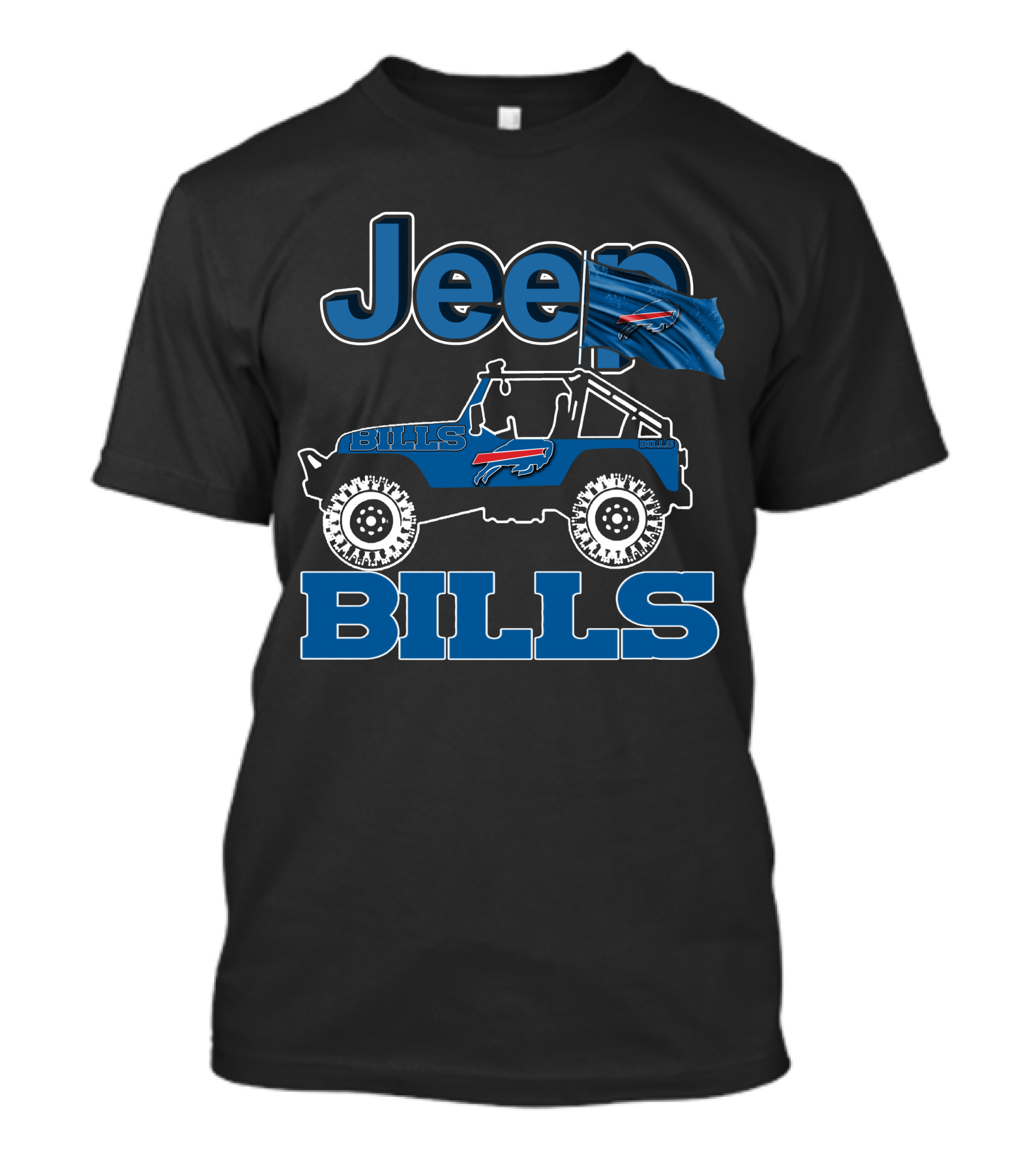Jeep Buffalo Bills Football Vehicle Flag T-Shirt