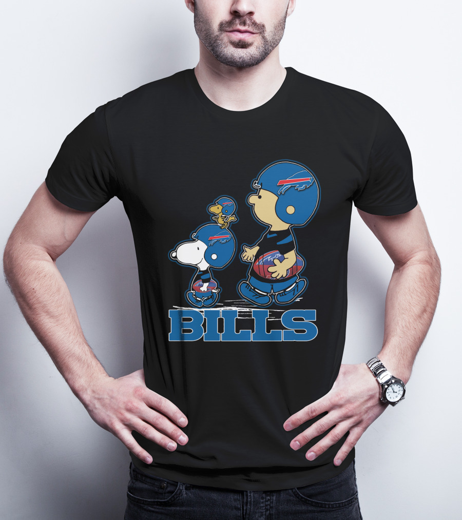 Bills Snpfootball Buffalo Peanuts Characters T-Shirt
