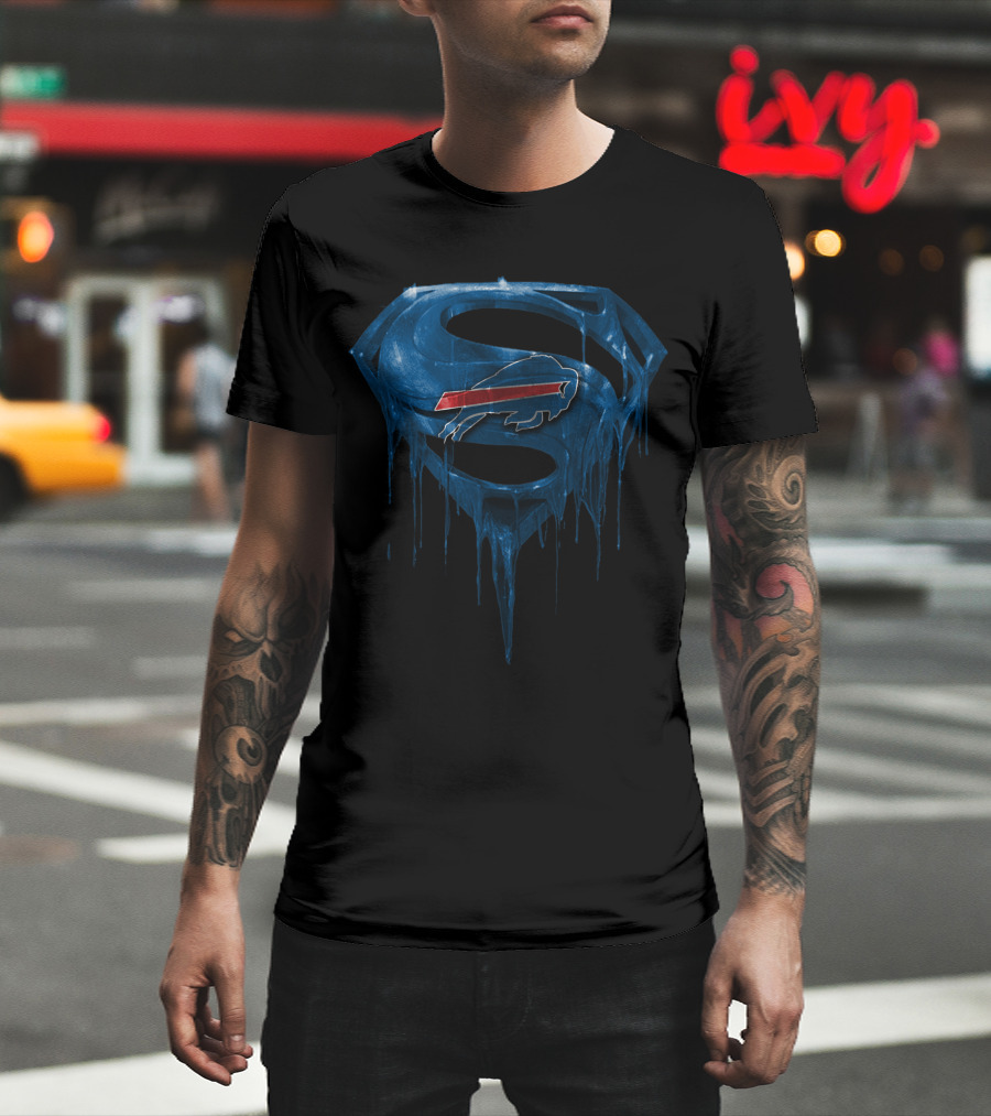 Buffalo Bills Superman Dripping T-Shirt