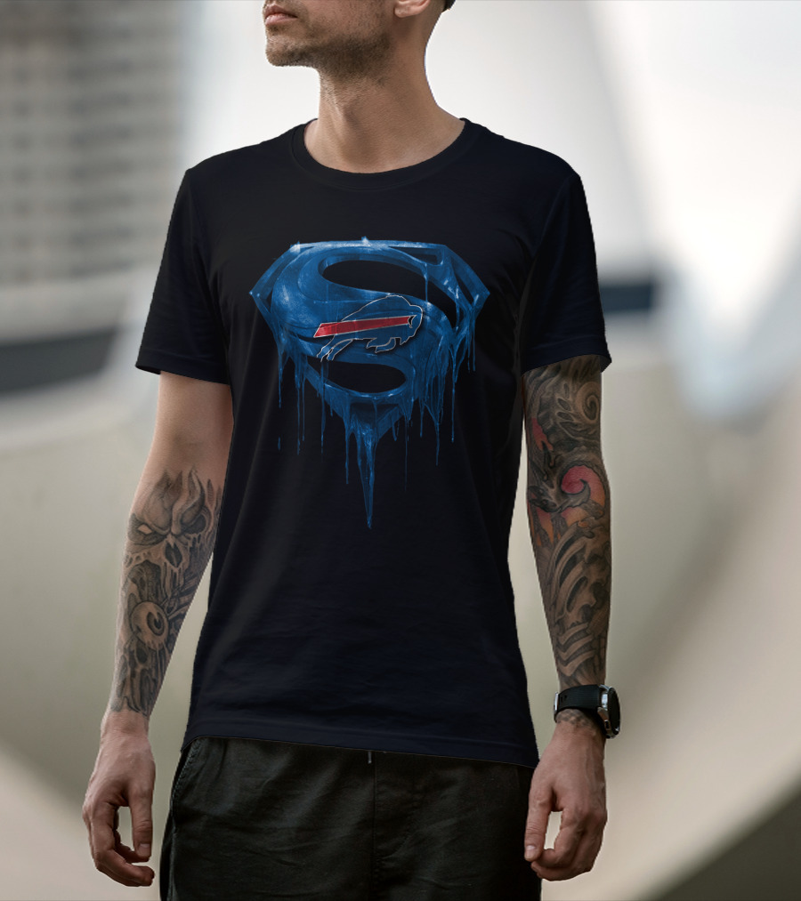 Buffalo Bills Superman Dripping T-Shirt
