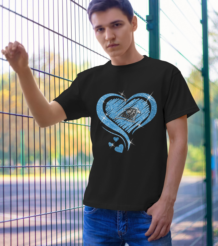 Heart Diamond Carolina Panthers Fan Passion T-Shirt