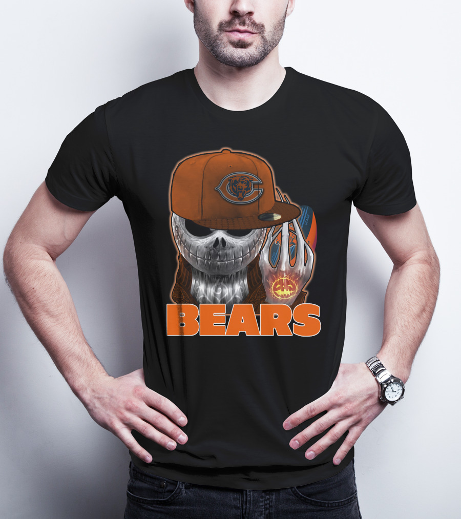 Jackskull Chicago Bears Halloween Fan Gear T-Shirt