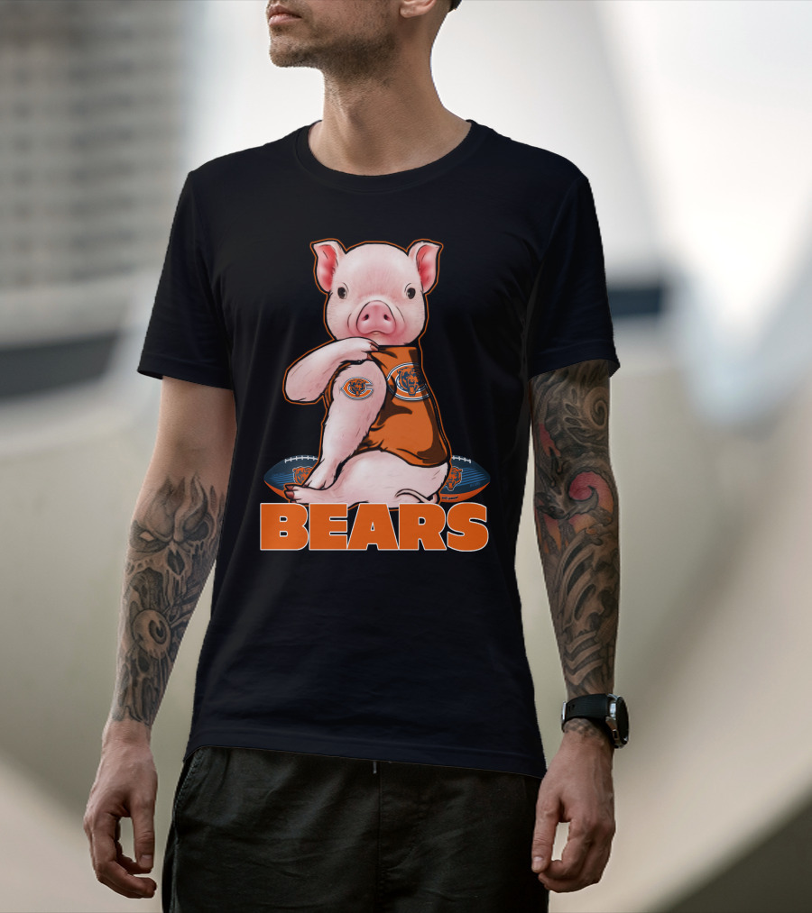 Pig BEARS Football T-Shirt