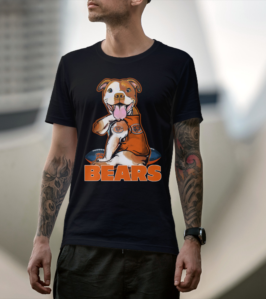 Pittbull CHICAGO BEARS NFL Football Fan Merchandise T-Shirt
