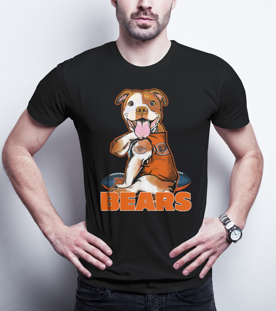 Pittbull CHICAGO BEARS NFL Football Fan Merchandise T-Shirt