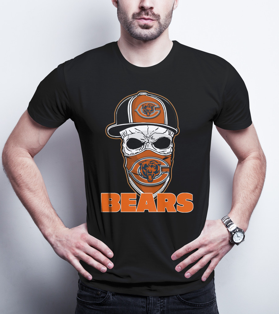 Chicago Bears Skull Hat Bears Fan T-Shirt