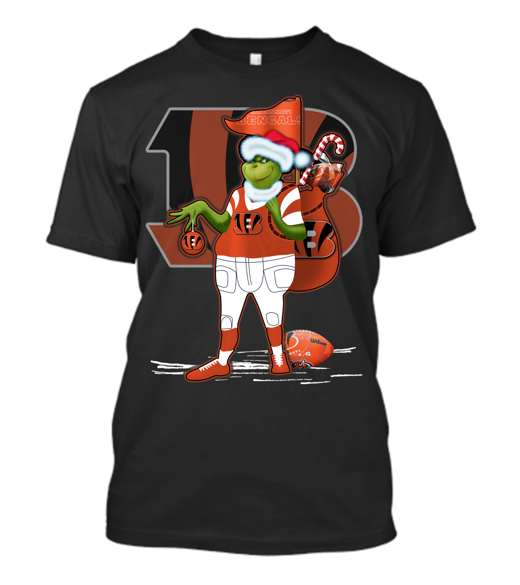 CINCINNATI BENGALS Grinchxmas Football Holiday T-Shirt