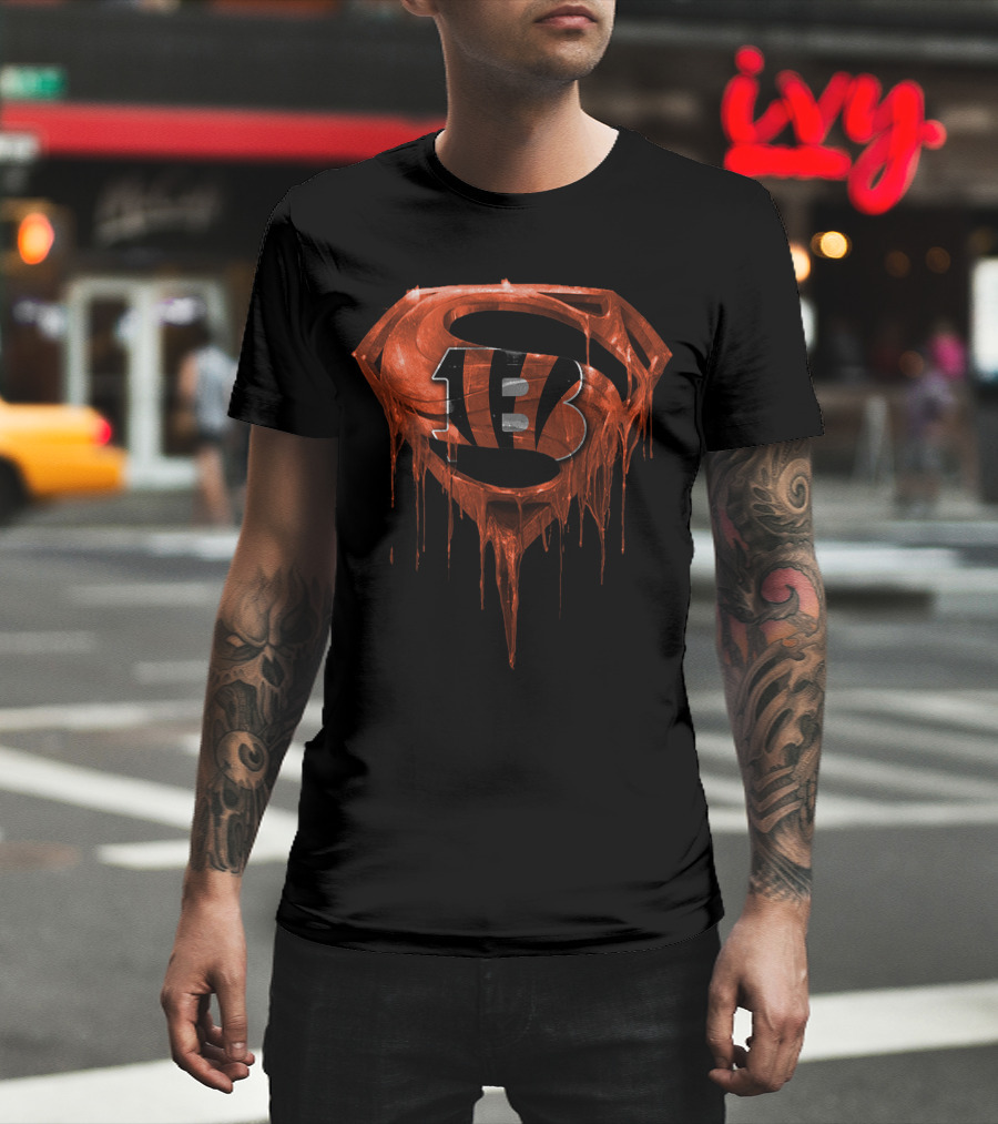 Cincinnati Bengals Superman Logo Fusion T-Shirt