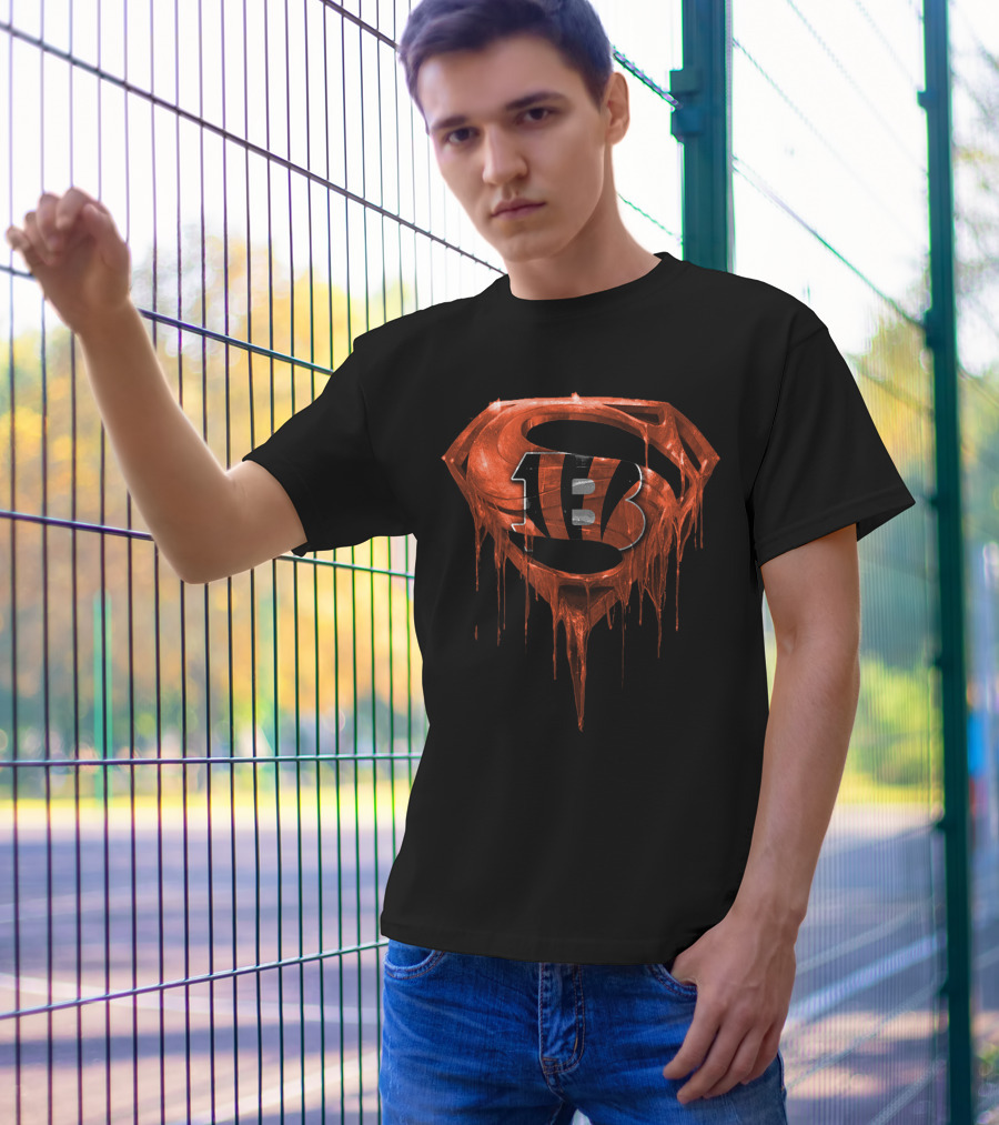 Cincinnati Bengals Superman Logo Fusion T-Shirt