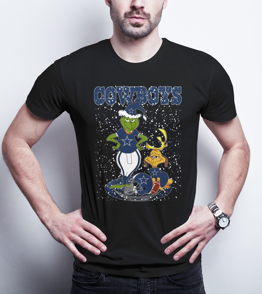 Grinchxmas Dallas Cowboys Christmas Football T-Shirt