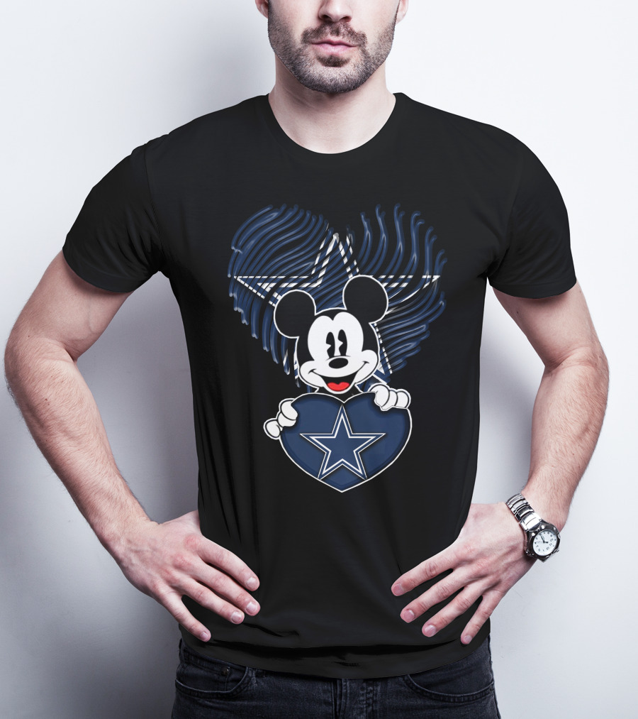 Mick V1 Dallas Cowboys Heart Star T-Shirt