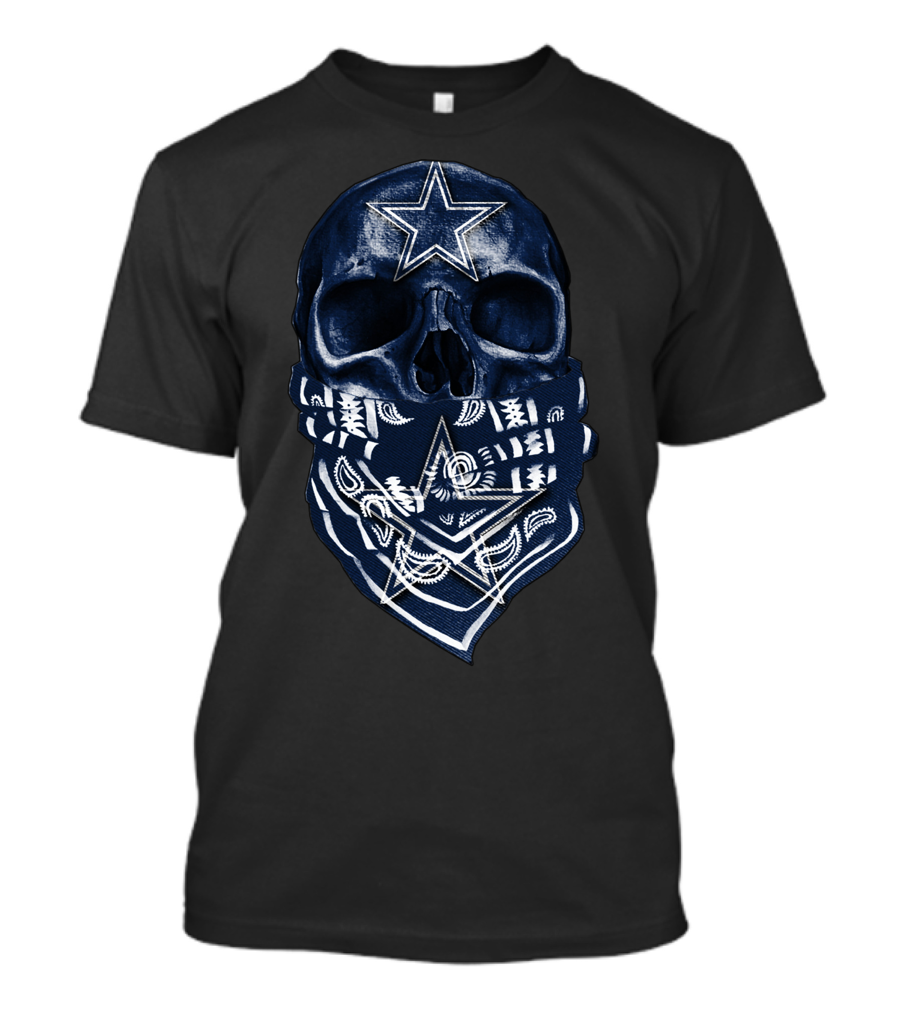 Skull Dallas Cowboys Star Bandana T-Shirt
