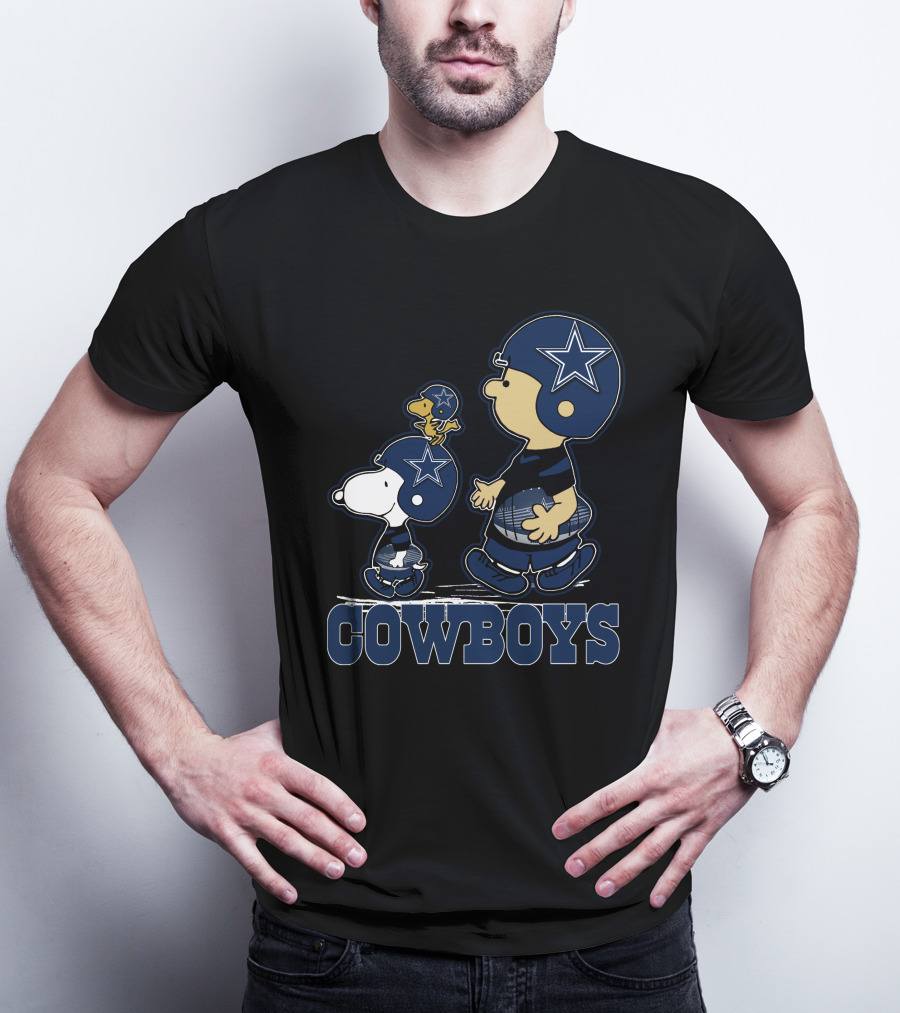 Snpfootball Dallas Cowboys Peanuts Characters Football Helmets T-Shirt