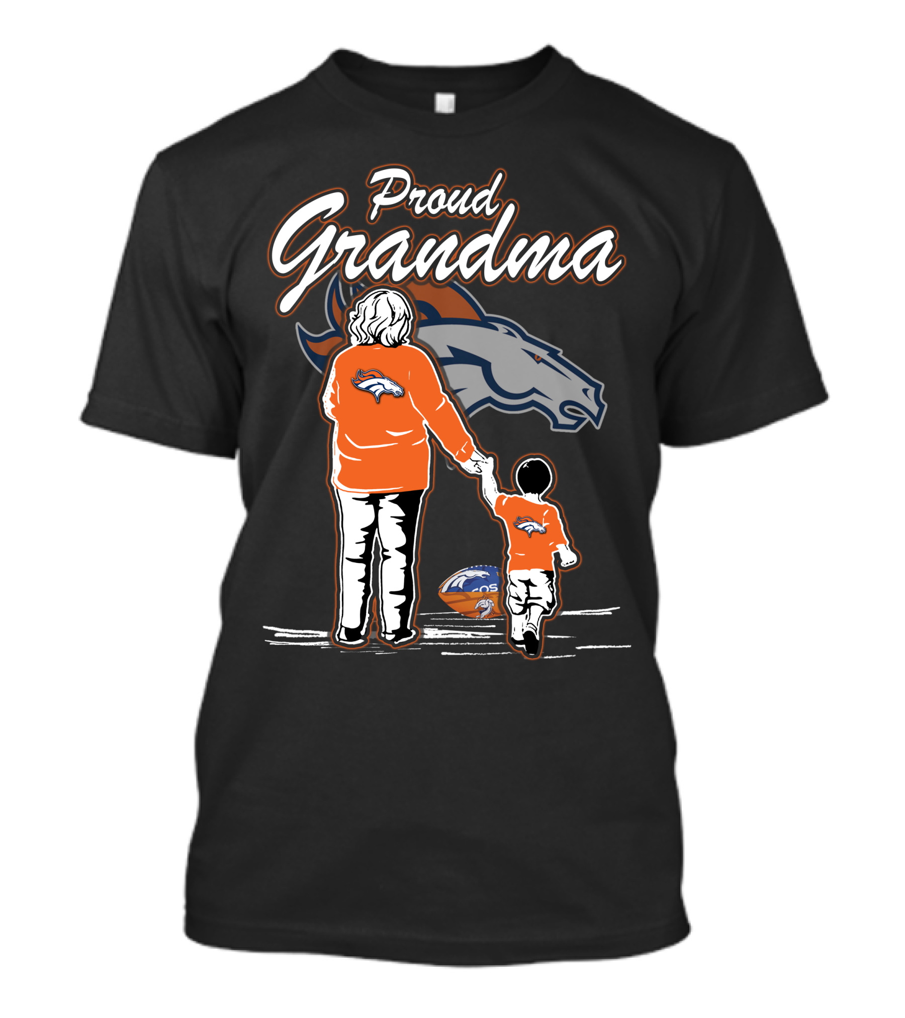 Proud Grandma Denver Broncos Fan With Child T-Shirt