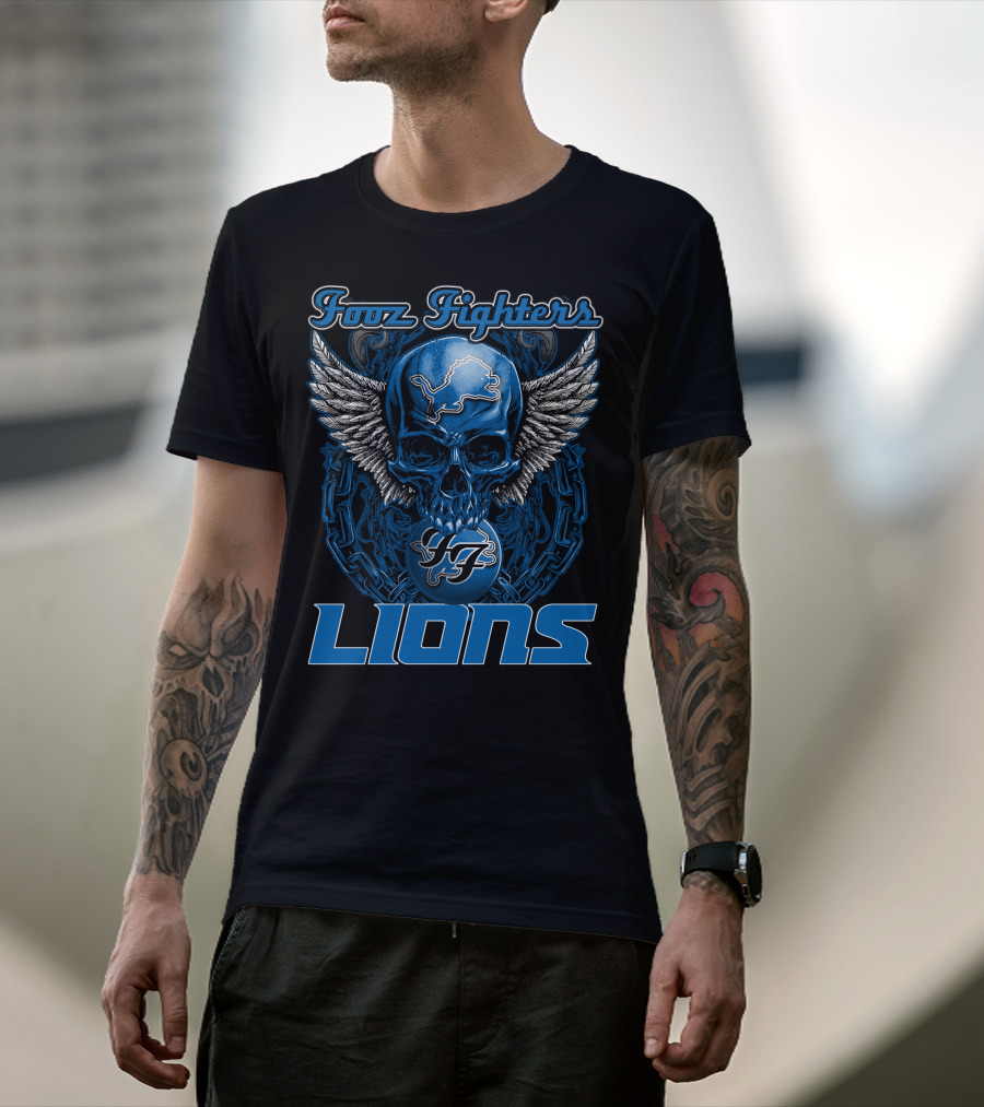 Foo Fighters Detroit Lions T-Shirt