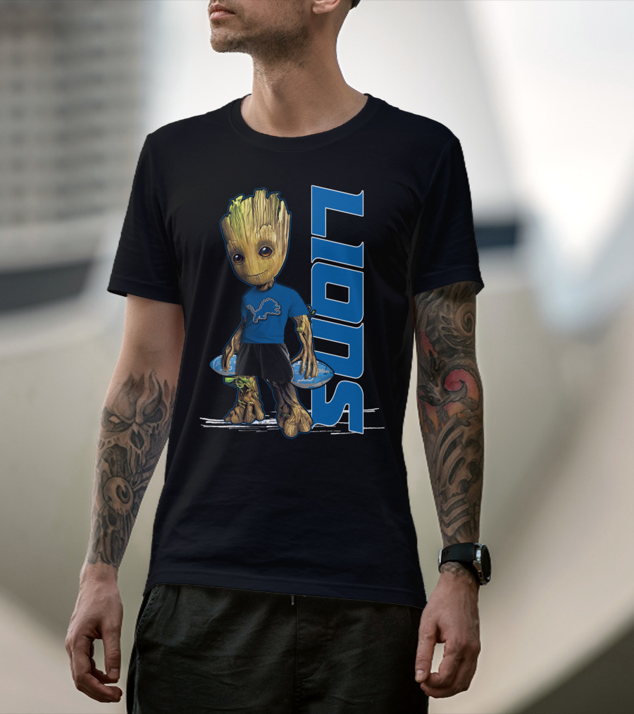 Groot Detroit Lions NFL Fan T-Shirt