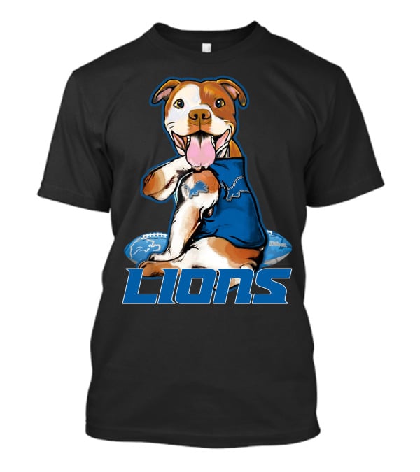 Pittbull Detroit Lions Football T-Shirt