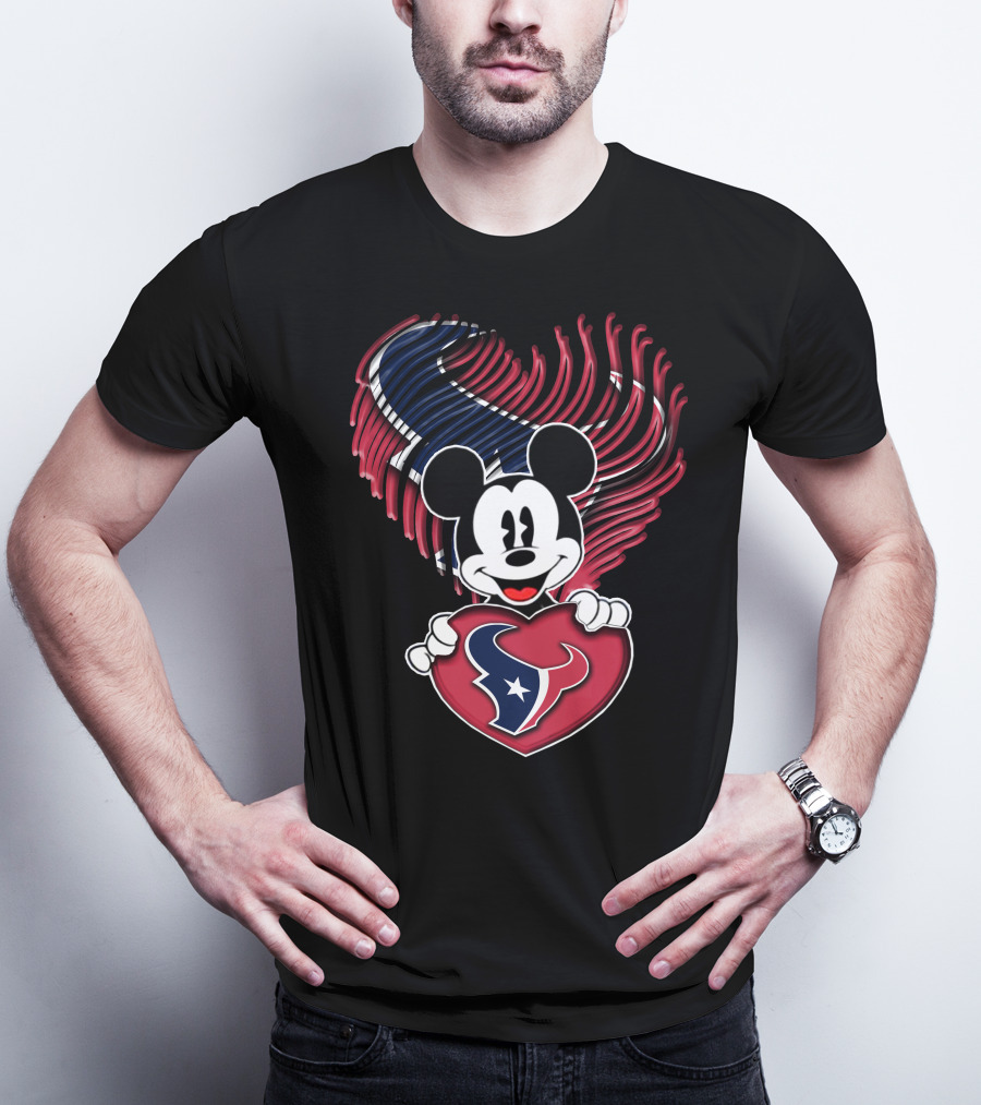 Mick Houston Texans Heart T-Shirt