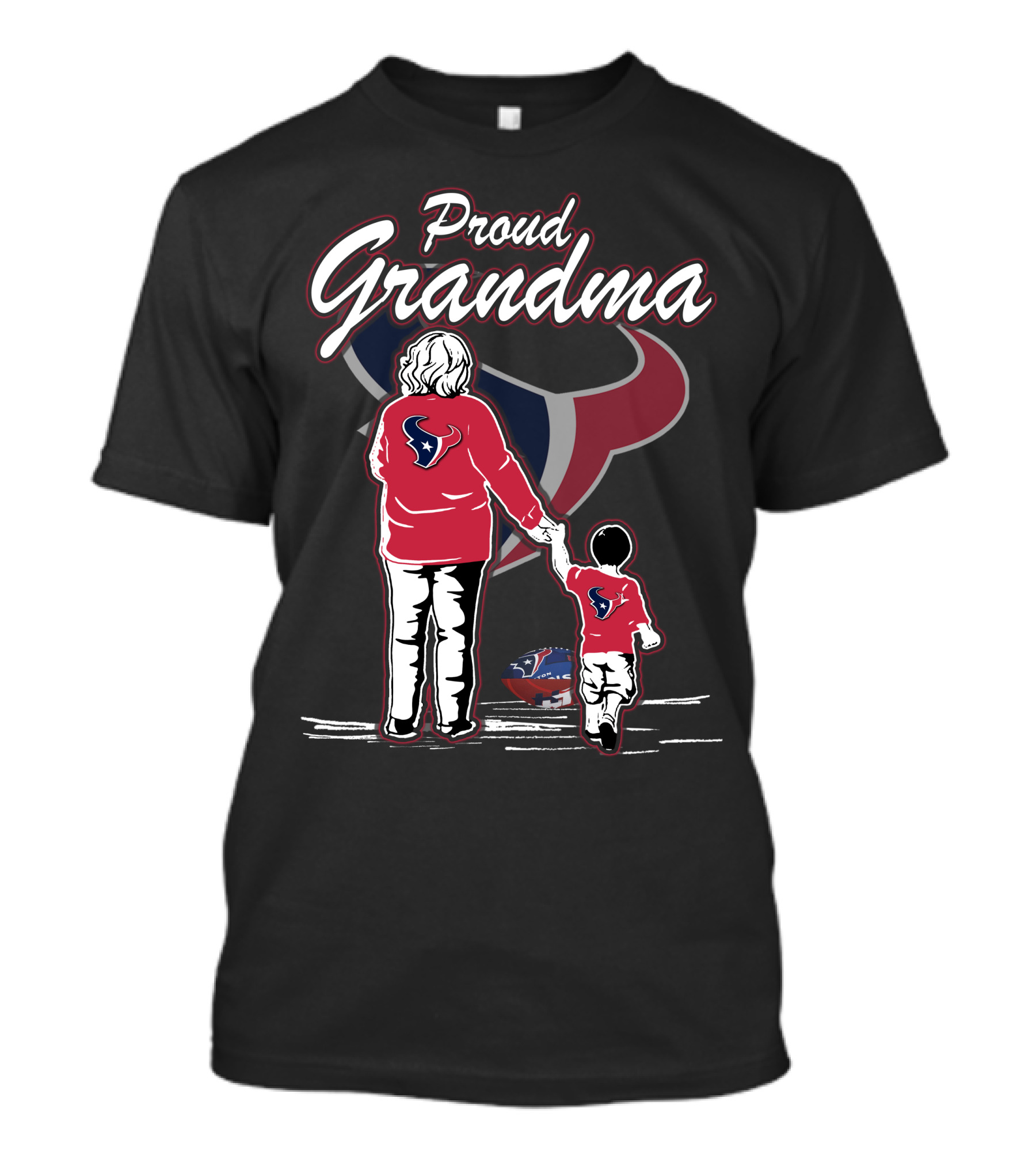 Proud Grandma Houston Texans Football Fandom Family Love T-Shirt