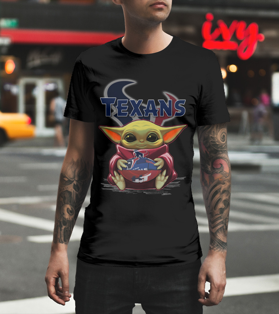 Texans Yoda Star Wars Football Fan T-Shirt