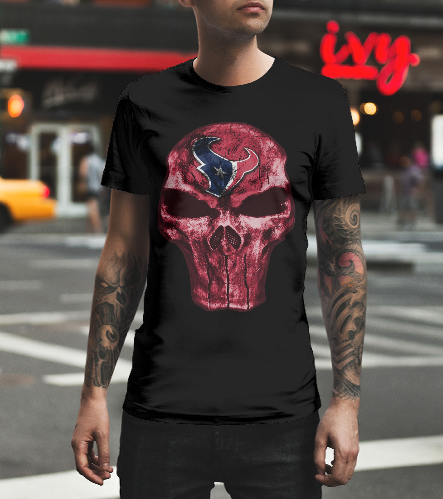 Skull Houston Texans T-Shirt