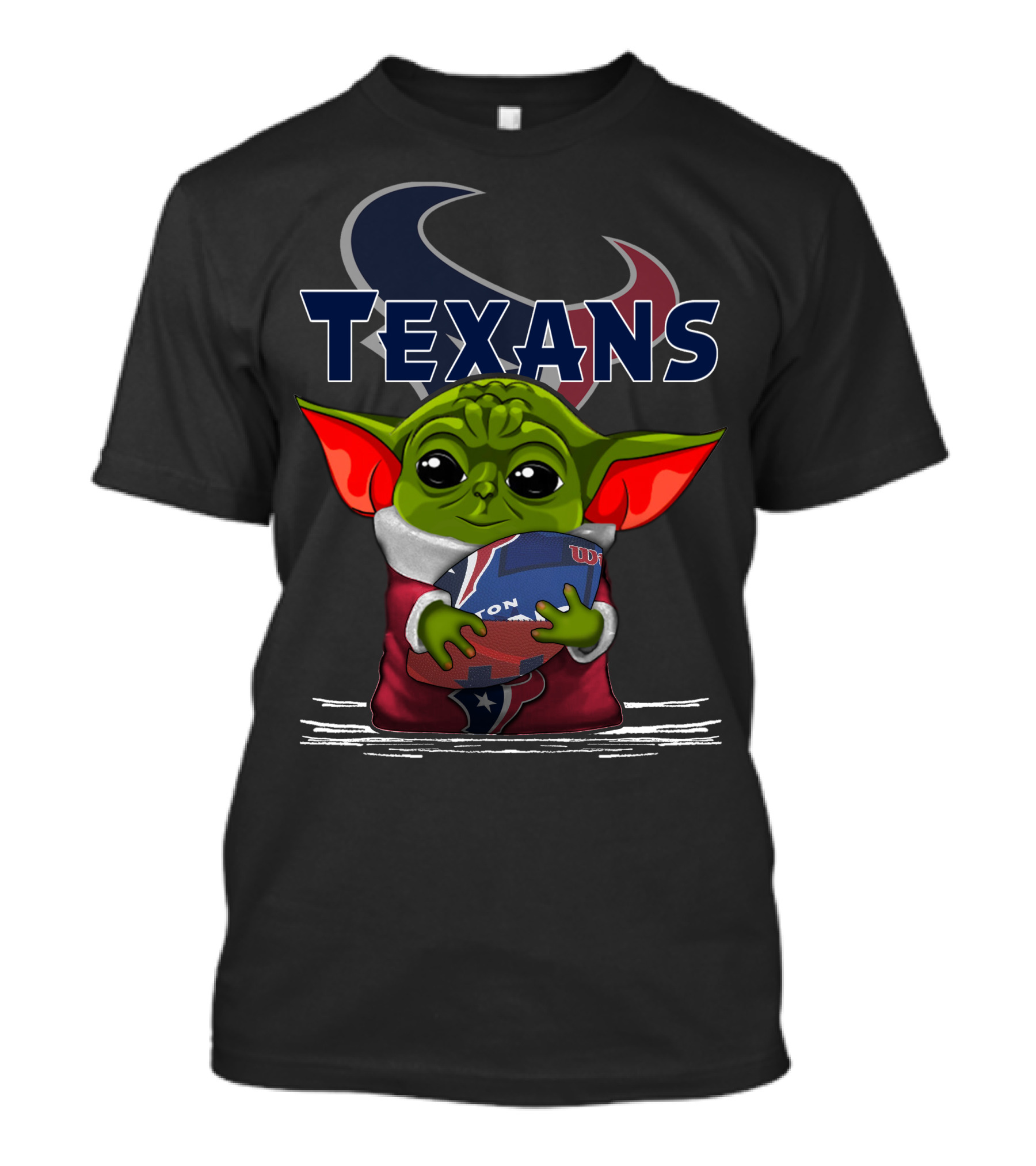 Houston Texans Yoda Holding Football T-Shirt