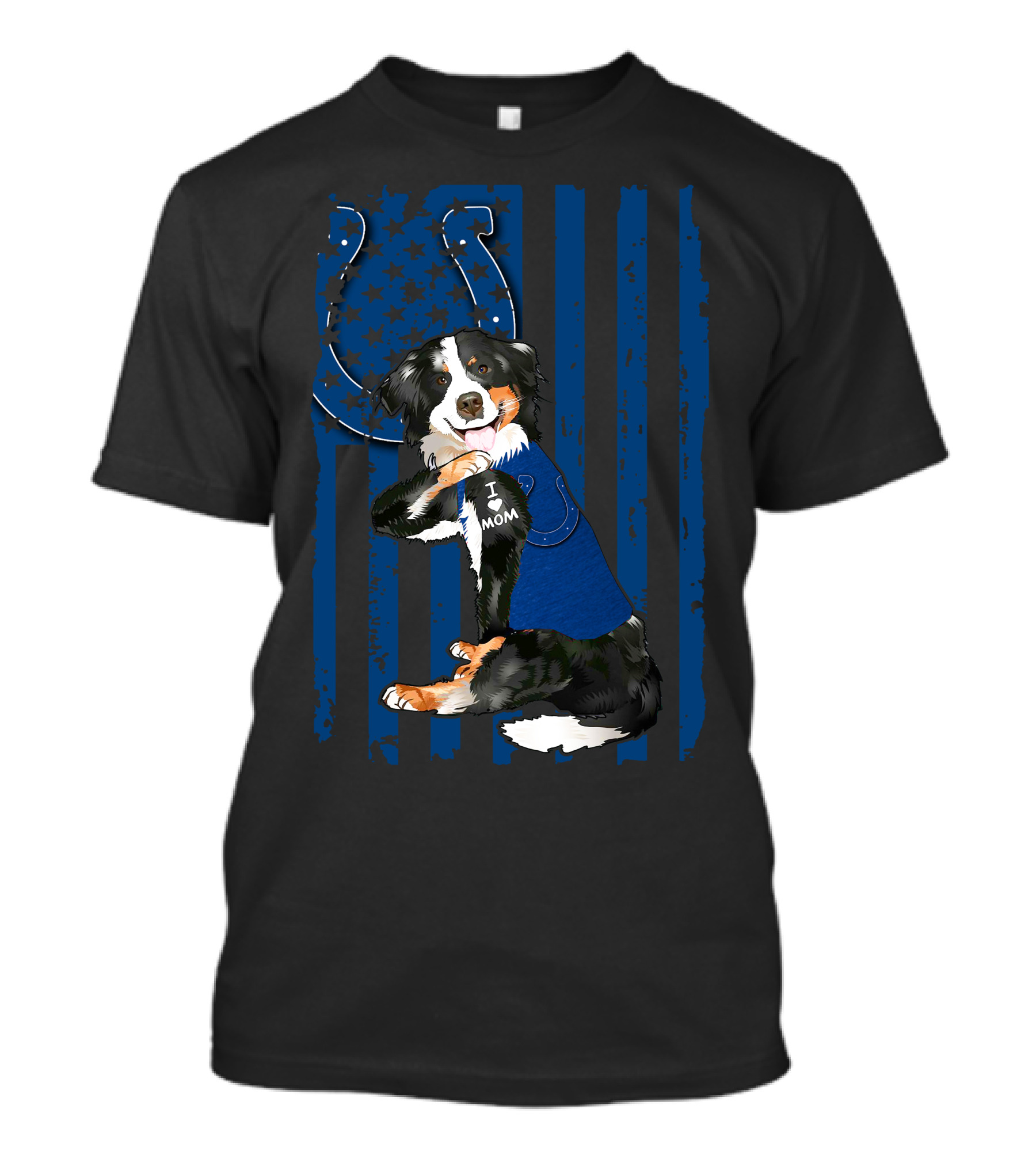 I Mom Border Collie Indianapolis Colts T-Shirt
