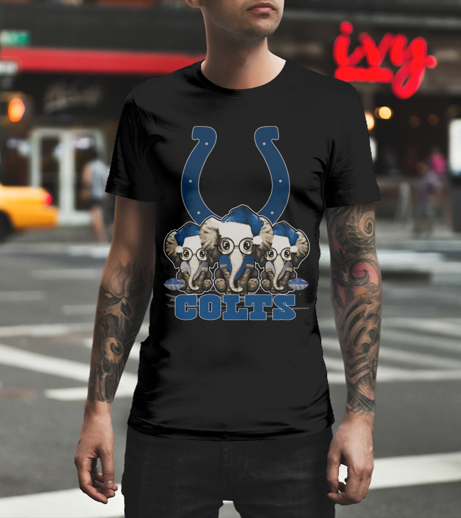 Colts Christmas Elephants Indianapolis T-Shirt