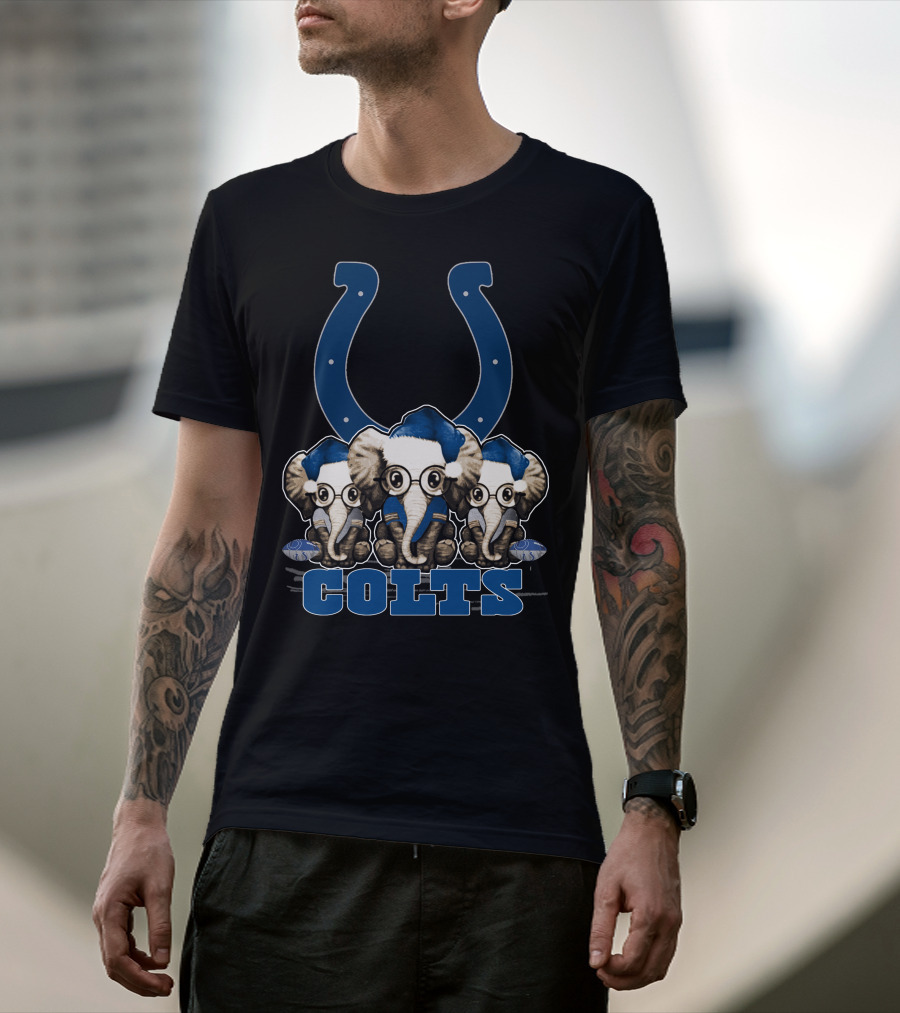 Colts Christmas Elephants Indianapolis T-Shirt