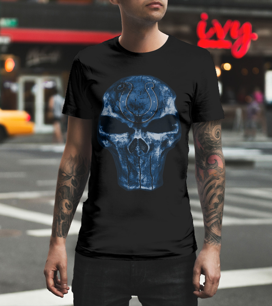 Indianapolis Colts Skull T-Shirt
