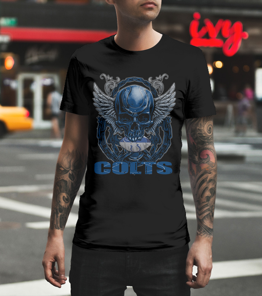 Colts Winged Skull Football Indianapolis T-Shirt