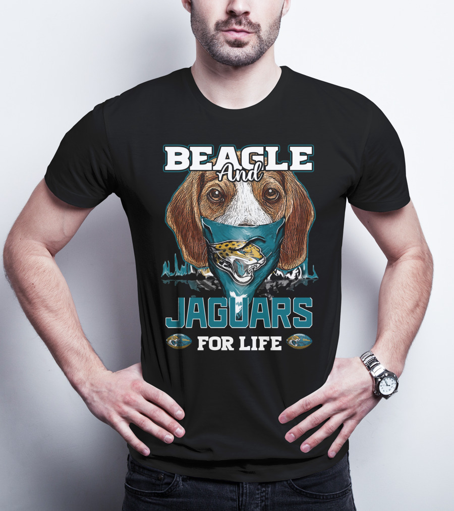 Beagle And Jaguars For Life Jacksonville Fans T-Shirt