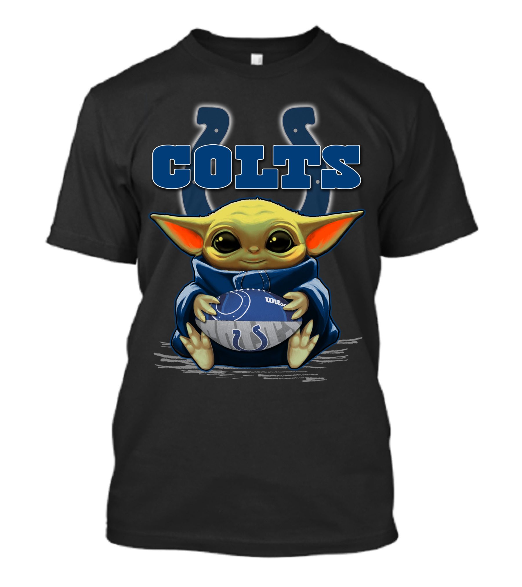 Colts Baby Yoda Football Fan Indianapolis Team T-Shirt