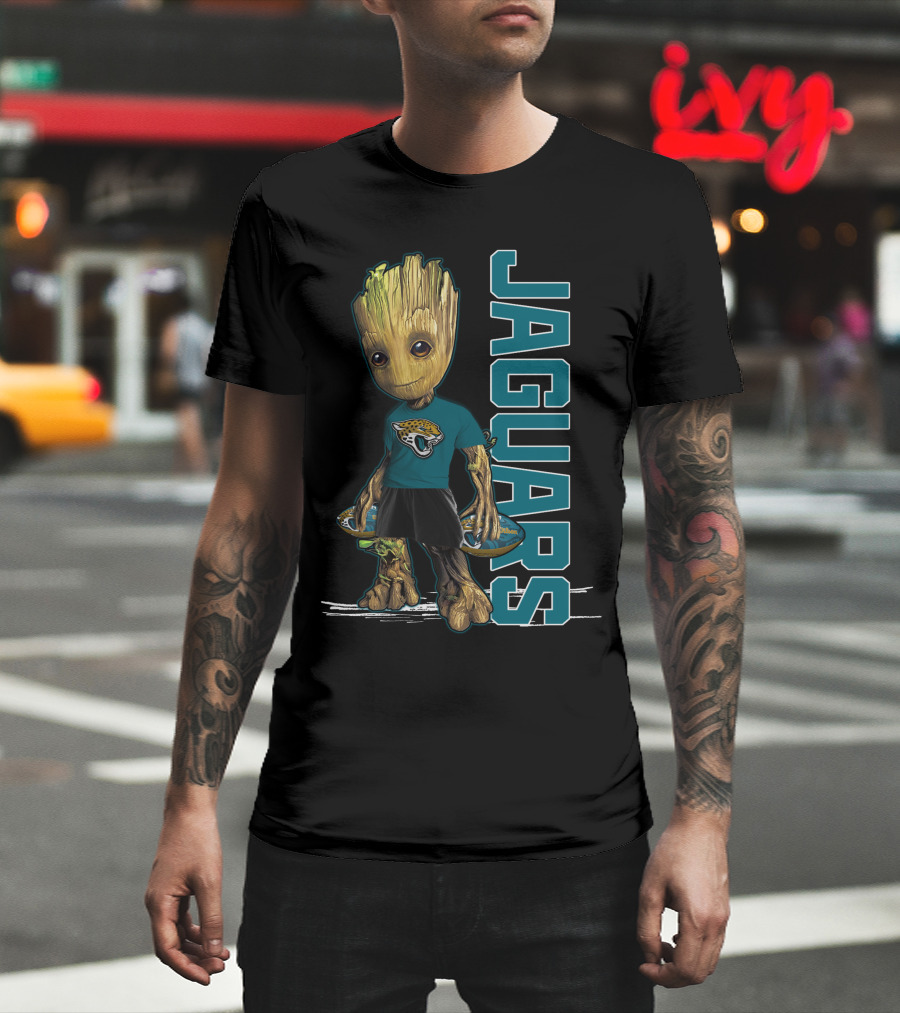 Groot Jacksonville Jaguars Fan Character Football T-Shirt