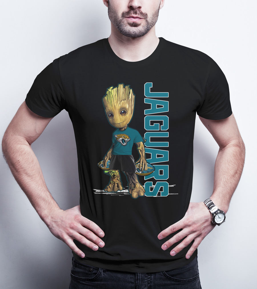 Groot Jacksonville Jaguars Fan Character Football T-Shirt