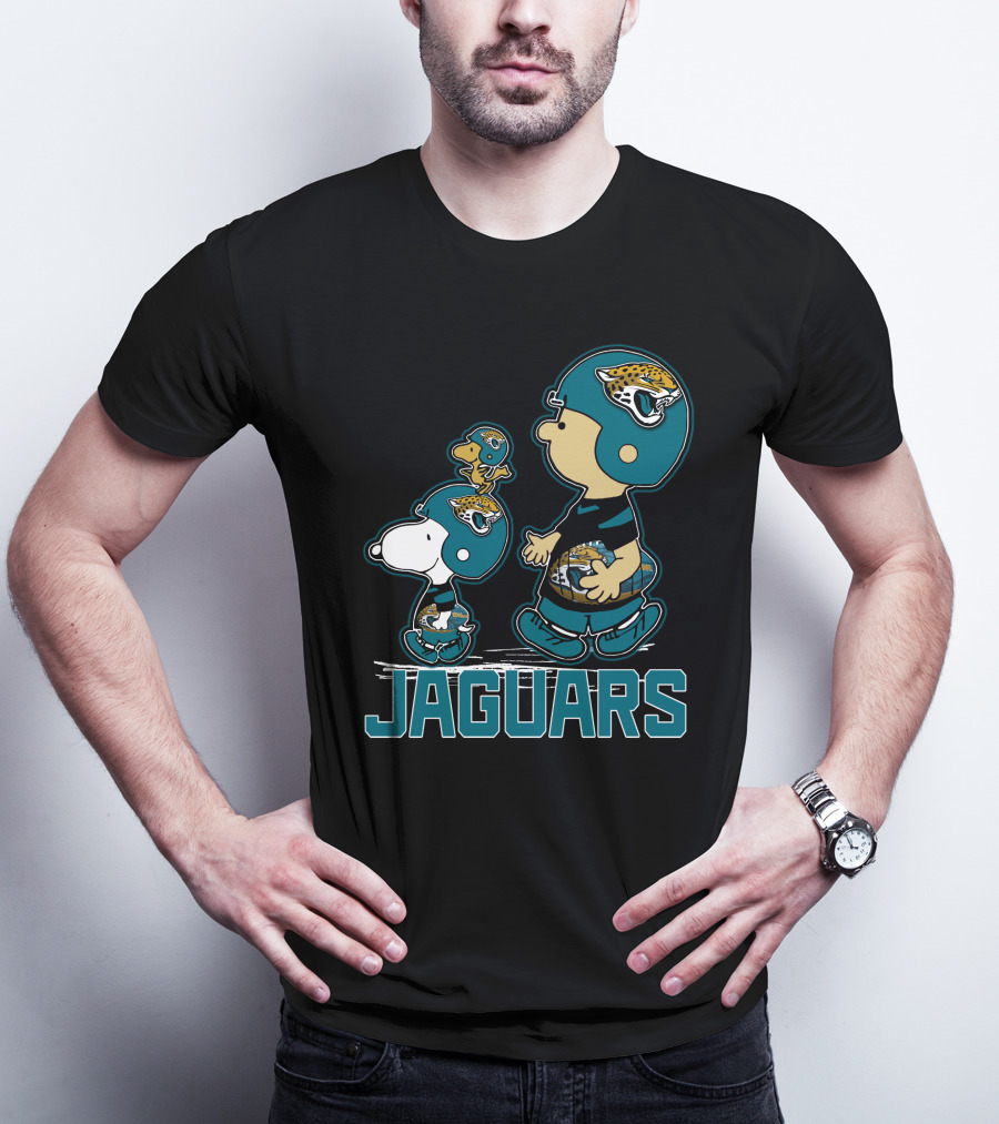 Snpfootball Jaguars Peanuts Characters Jacksonville Jaguars T-Shirt